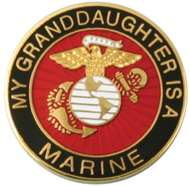 Pin - USMC - My granddaughter is a Marine – Slap-A-Sticker On It, LLC