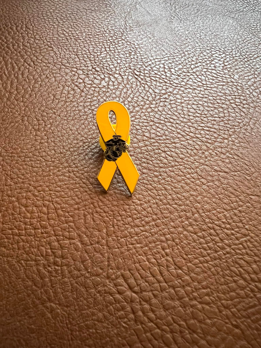 Pin - Yellow Deployment Ribbon USMC – Slap-A-Sticker On It, LLC