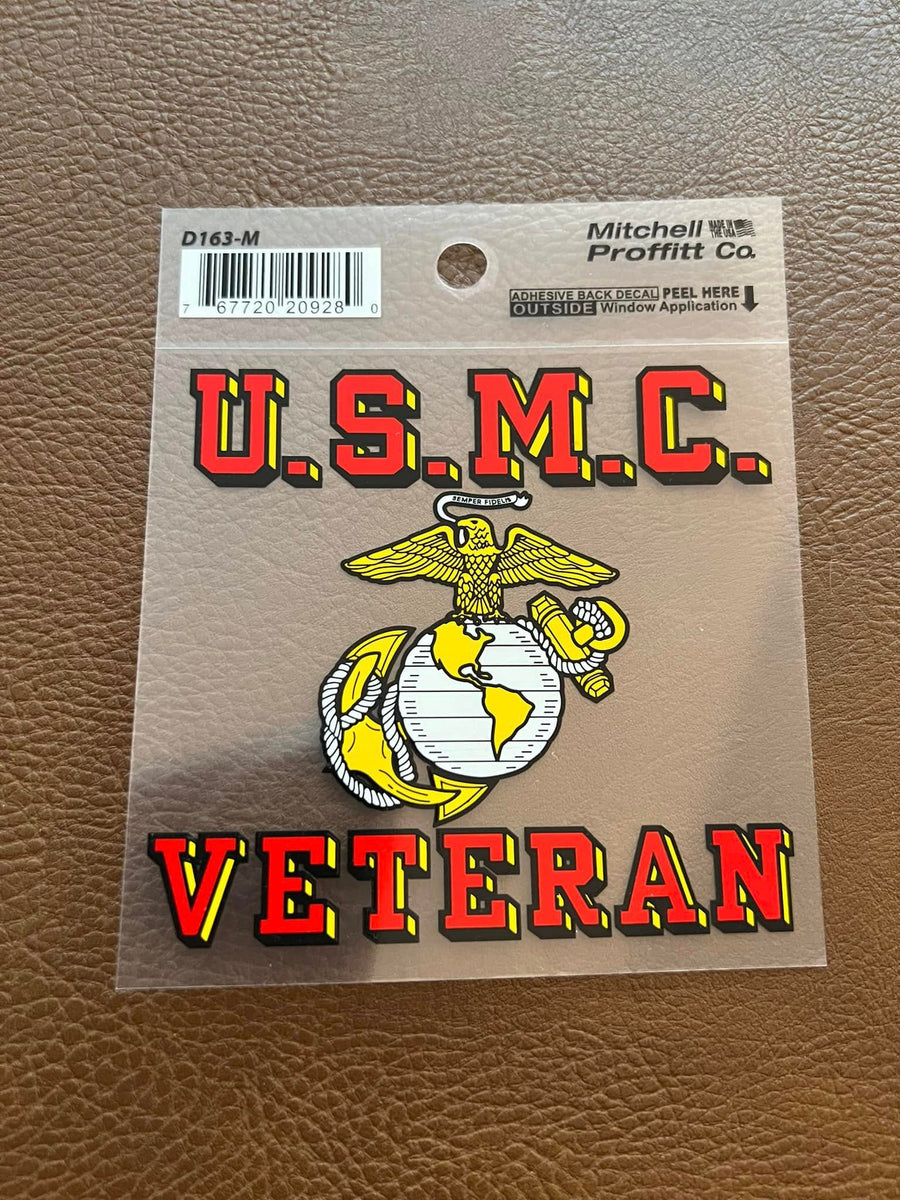 Car Sticker- USMC Veteran – Slap-A-Sticker On It, LLC